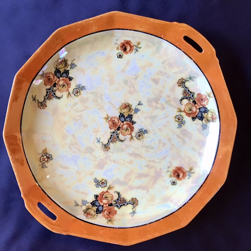 Vintage Beyer & Bock Autumn Octoberfest German Lusterware Cake ...