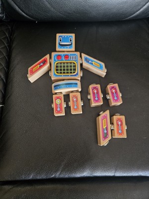 Lakeshore Snap Bots, wooden toy blocks that connect to create a robot ...