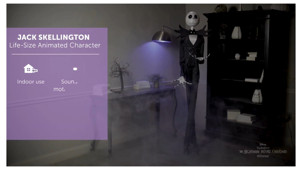 78" Jack Skellington Animatronic Animated Life Size Nightmare Before ...