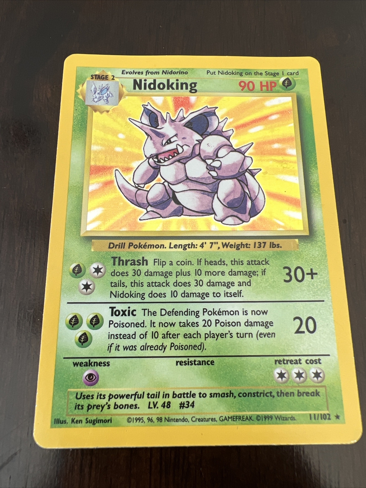 Pokémon TCG Nidoking Base Set 11/102 Holo Unlimited Holo Rare | eBay
