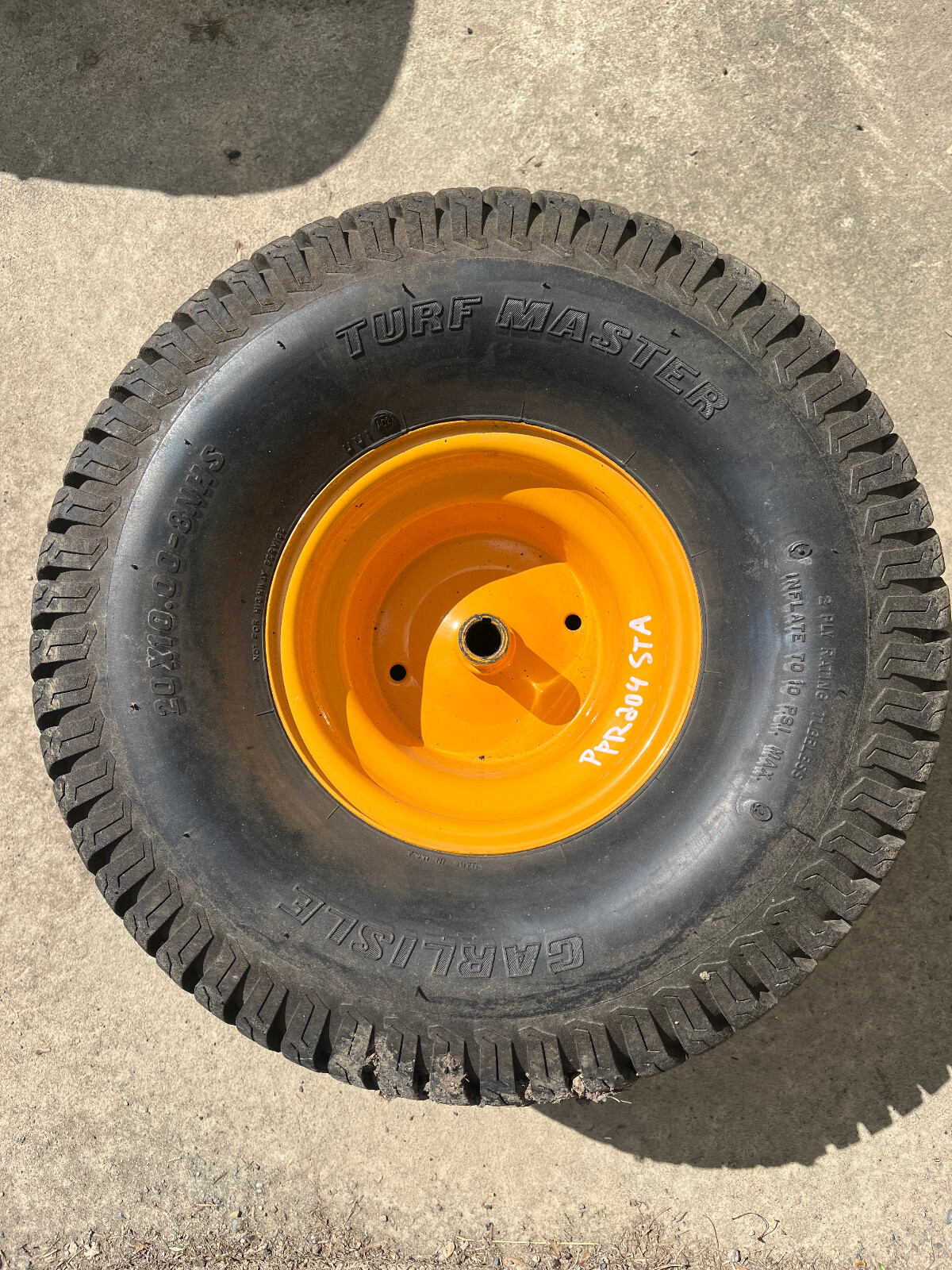 Poulan Pro Lawn Tractor 20x10.00-8 Rear Wheel Rim & Tire 532106108 ...