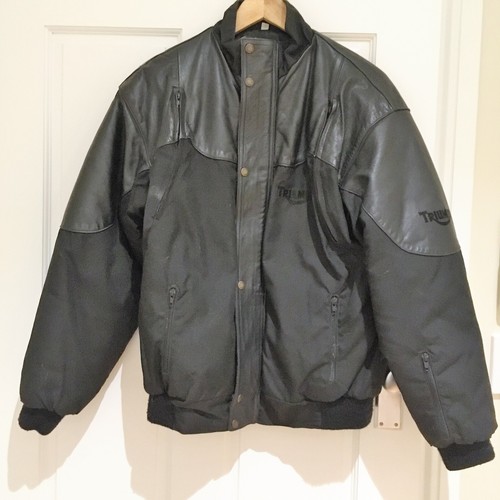 Genuine Triumph Motorcycle Leather-trimmed Textile Jacket | eBay Australia