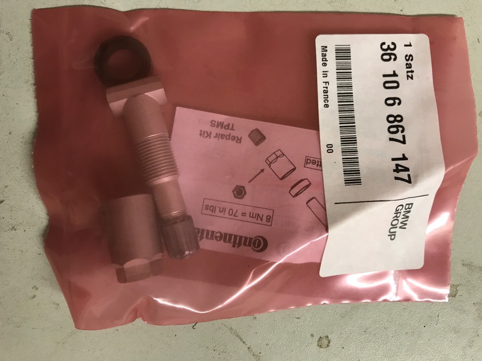 BMW Wheel Valve Oem 36106867147 Continental. More Than 1 Available ...