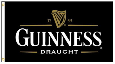 Guinness Beer Flag 90x150cm 3x5 Foot Banner Pub Bar Man Cave Guiness ...
