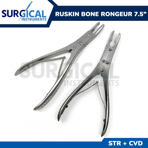 Set of 2 Pcs Ruskin Bone Rongeur 7.50" Straight & Curved 7mm Bite ...