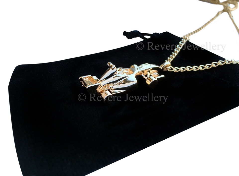 Gold F1 Necklace Formula 1 Car Racing Driver Sports Gifts for Men Dad ...