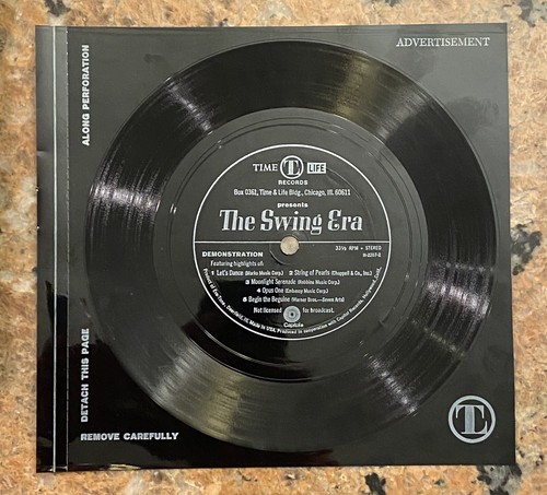 Vintage 33.5 Time Life The Swing Era Demo Record NOS | eBay