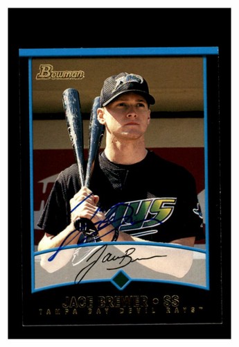 Jace Brewer Autograph Signed 2001 Bowman Tampa Bay Devil Rays | eBay