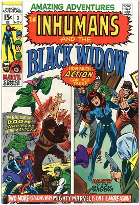 Amazing Adventures # 3 VERY FINE+ Nov. 1970 Inhumans & Black Widow ...