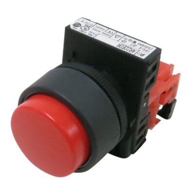 AR22E0R-01R, Fuji Electric, Pushbutton extended round head 1NC Red | eBay