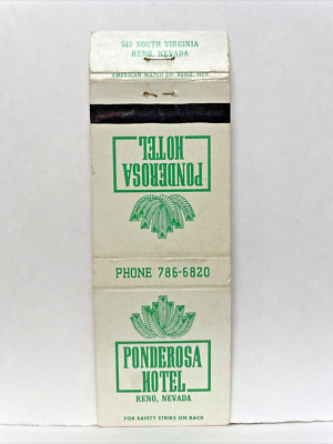 Ponderosa Hotel Reno, Nevada Match Cover | eBay