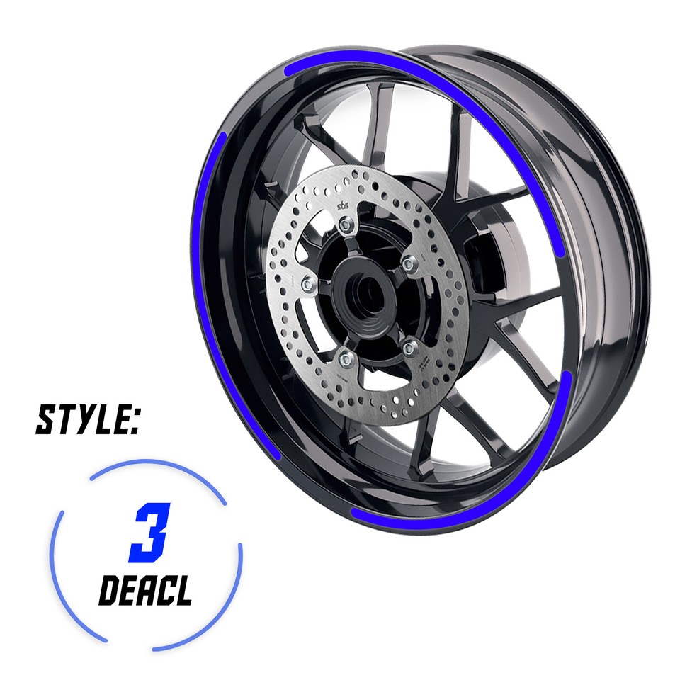 Yellow WILD2 Wheel Sticker 17 inch Rim For Yamaha FZ07 MT-07 18 19 20 ...