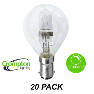 20 x 28W Clear Fancy Round Light Globes / Bulbs Small Bayonet Cap SBC ...