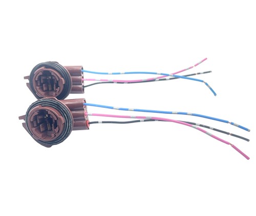 2 Packs 3157 4157 LED Bulbs Socket Holder 3 Wires Pre-wired Wiring ...