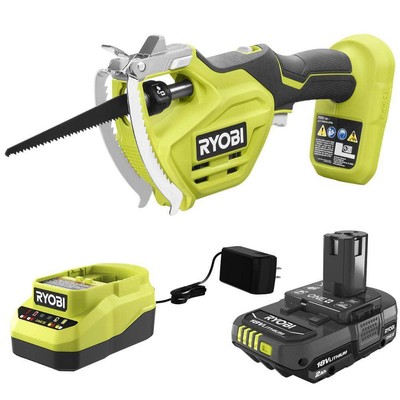 RYOBI Electric Cordless Pruning Reciprocating Saw W/ 2.0-Ah Battery And ...
