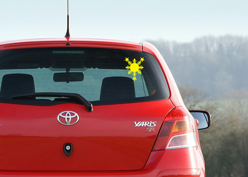 Pinoy car decals/sticker - Philippine Sun Flag | eBay