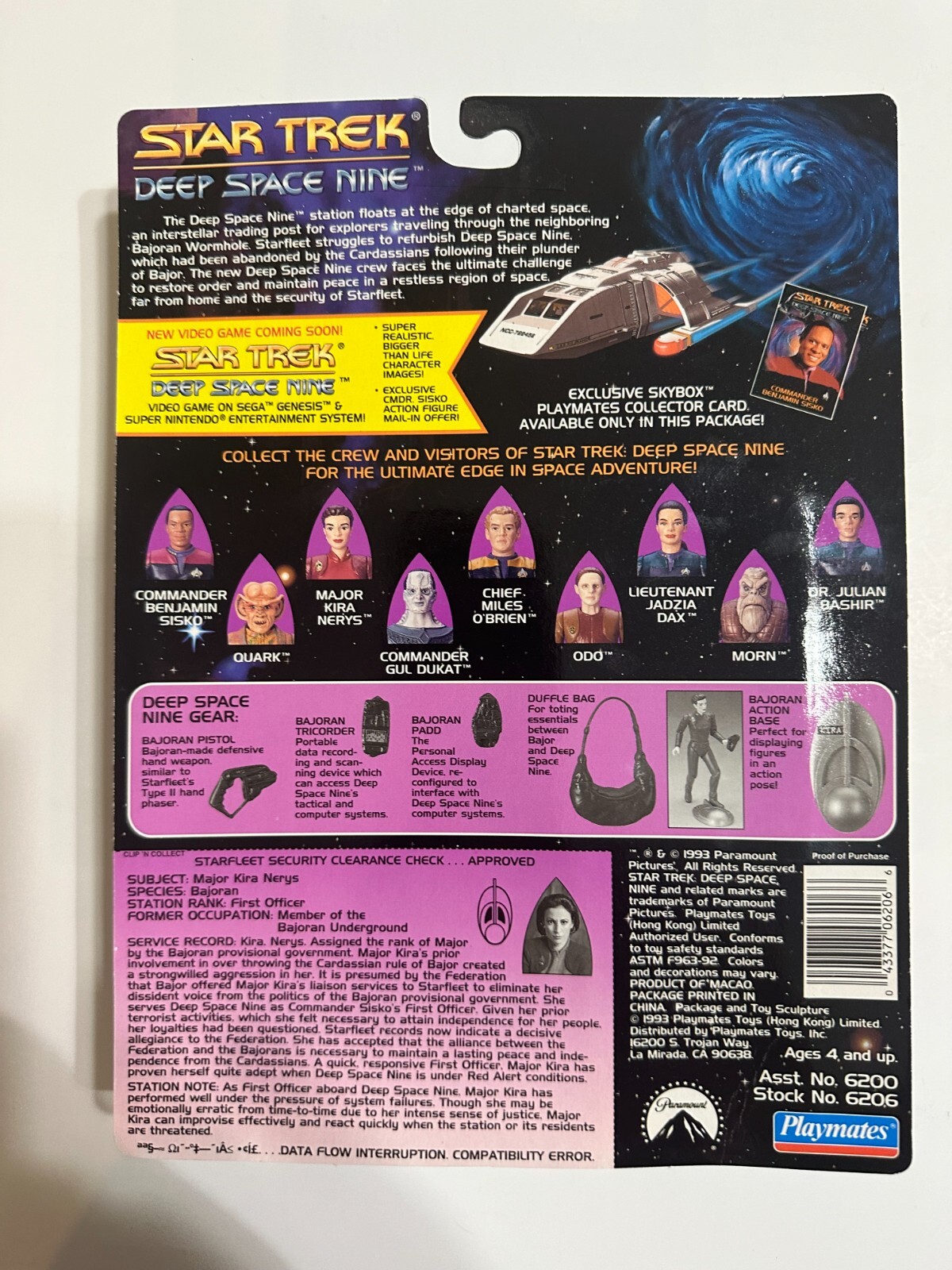 VINTAGE Star Trek Major Kira Nerys Deep Space Nine Playmates DS9 | eBay ...