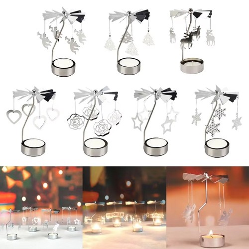 Rotary Spinnings Tealight Candle Metal Tea light Holder Carousel Home ...