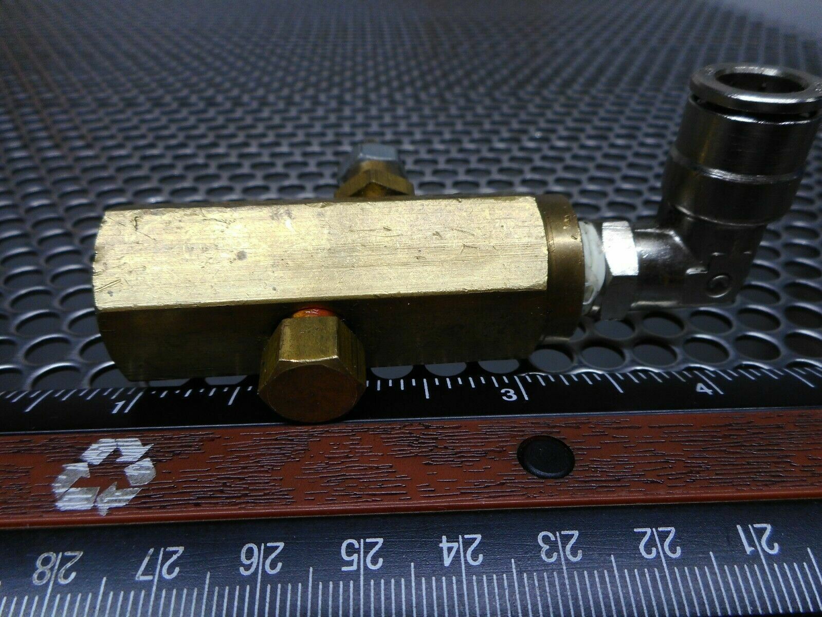 PNEU-TROL F20B Flow Control Valve With 3/8 Elbow Fitting Used With ...