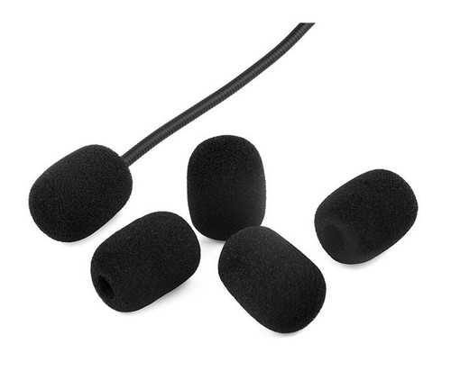5pcs Small Black Microphone Headset Windscreen Sponge Foam Mic Cover ...