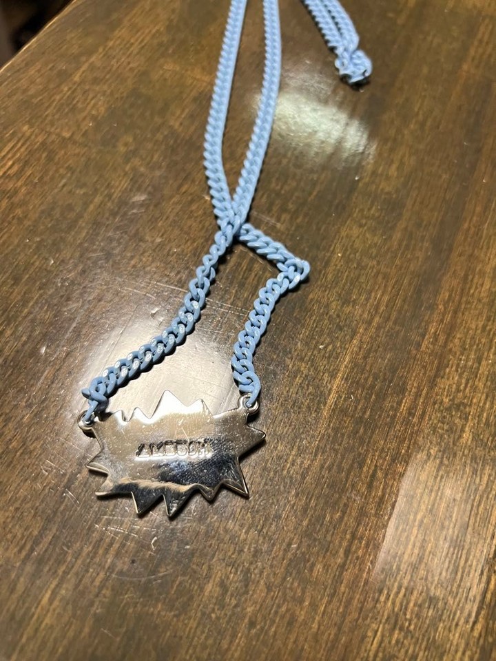 Ambush POW! Chain Necklace Pendant Silver Blue Used | eBay