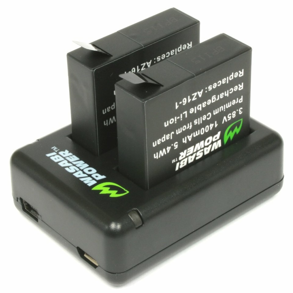 Wasabi Power Battery (2-Pack) and Dual Charger for Xiaomi YI 4K Camera ...