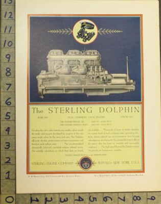 1932 STERLING DOLPHIN ENGINE BUFFALO NAUTICAL BOAT MOTOR SHIP MARINE AD ...