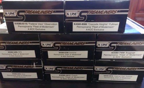 8 K-Line K4580 Streamliners Passenger Set Pennsylvania Fleet of Modernism | eBay