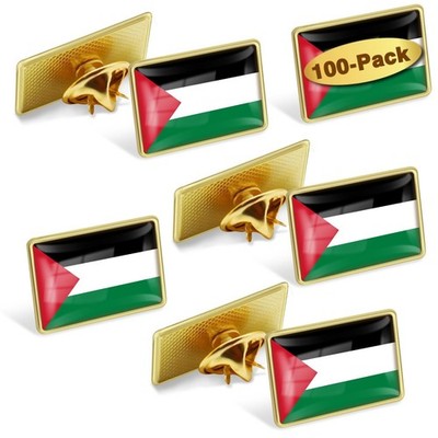 12/24/50/100Pcs Official Palestine Flag Lapel Pins Bulk - Metal ...