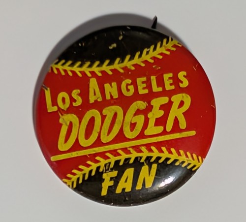 Vintage 1965 Los Angeles Dodgers Baseball Pin Crane Potato Chips ...