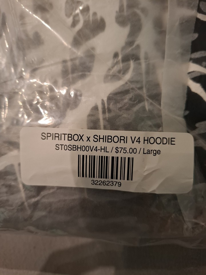 Spiritbox X Shibori Threads V 4 Hoodie Large Tsunami Sea EXTREMELY ...
