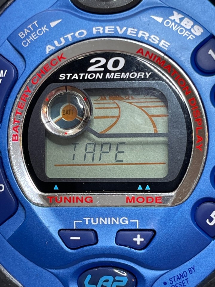 Panasonic Shock Wave Stereo Blue Radio Cassette Player RQ-SW33V Tested ...