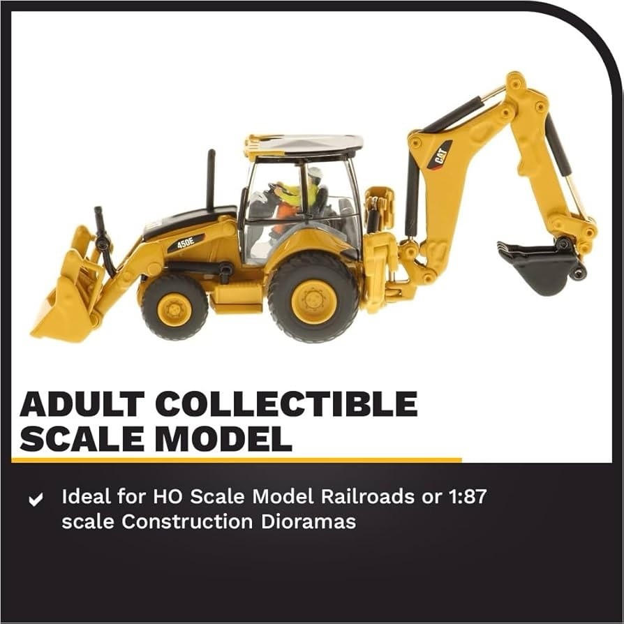 Diecast Masters 85263 Caterpillar 450E Tractor Loader Backhoe - 1/87 HO ...