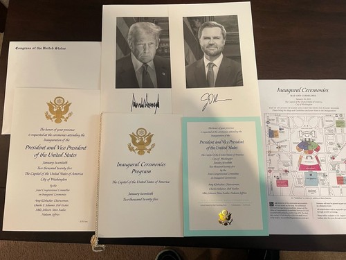 RARE 2025 Donald Trump Presidential Inauguration Program & Turquoise ...