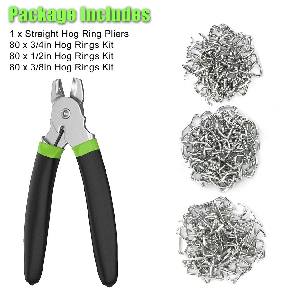 Durable Hog Ring Pliers Kit With 240Pcs Rings Tool Set For Seat Cover ...