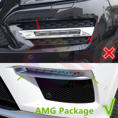 Chrome Left Side Front Bumper Foglight Cover For Mercedes X166 GL500 ...