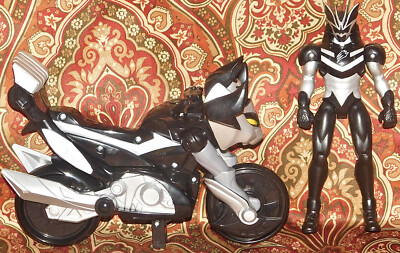 Power Rangers Jungle Fury Black Bat Ranger Transforming Battle Bike Toy ...