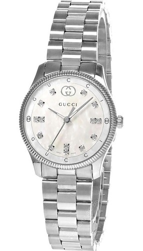 GUCCI G Timeless 29MM White MOP Dial Steel Women's Watch YA1265064 ...