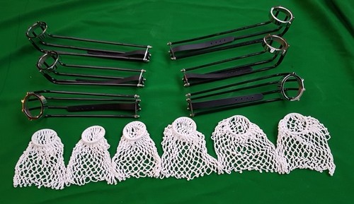 Snooker table SET Quad long ball rail runners Chrome or Brass finish ...