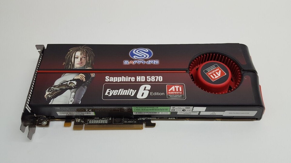 Sapphire Radeon HD 5870 Eyefinity 6 2GB GPU Video Graphics Card 6-mDP ...