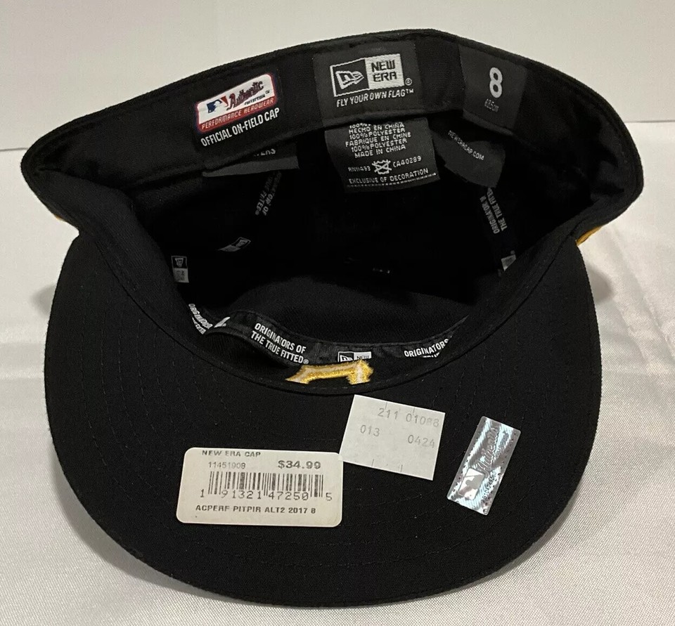 New PITTSBURGH PIRATES Pillbox HAT Fitted Sz 8 CAP New Era MLB Baseball ...