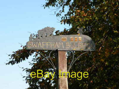 Photo 6x4 Swaffham Bulbeck Village Sign 1978PRESENTEDBYFRANK TURNER ...