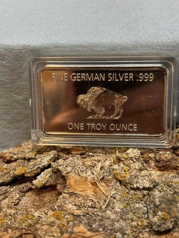 (1) 1 Oz. Buffalo Design German Silver Bar | eBay