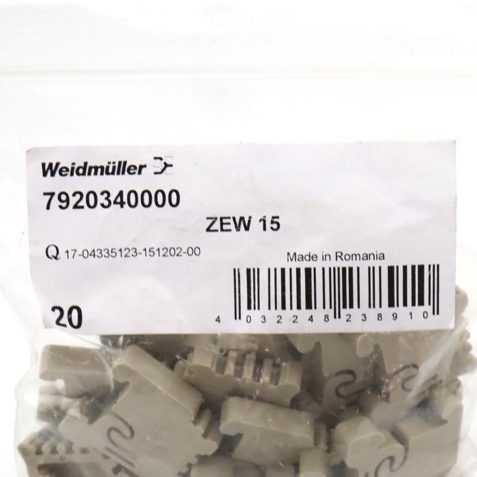 Weidmüller Endwinkel ZEW 15 7920340000 (20Stk.) OVP | eBay