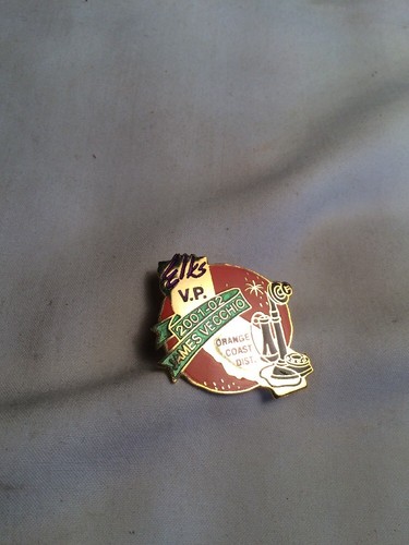 Elks Orange Coast District V P James Vecchio. 2001- 2002. | eBay