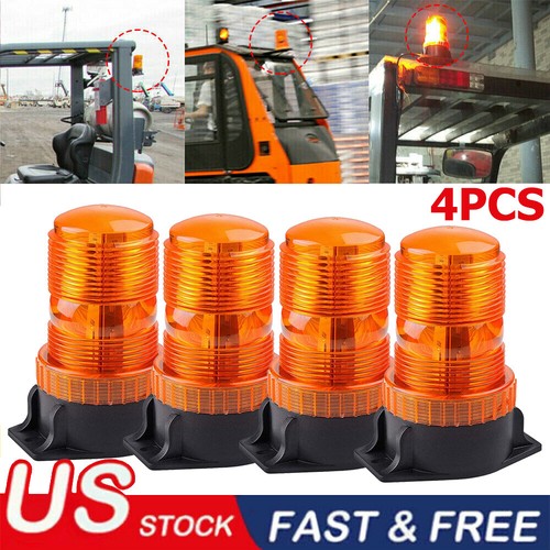 4x Emergency Warning strobe lights 30 LED Amber Beacon Flashing ...