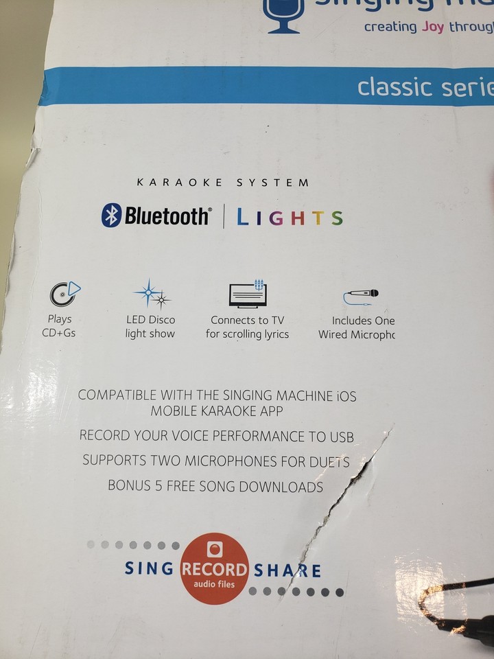 Singing Machine Classic Karaoke System SML625BTBK | eBay