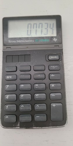 Texas Instruments TI-1768 II Mini Pocket Solar Calculator Preowned ...