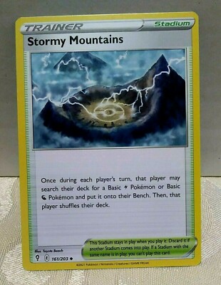 POKEMON TRAINER Stormy Mountains 161/203 Evolving Skies, Uncommon NM ...