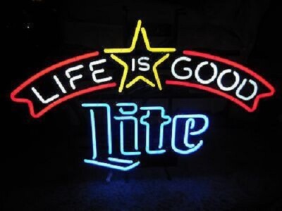 New Lite Life Is Good Beer Bar Neon Light Sign Wall Decor Artwork 20 ...